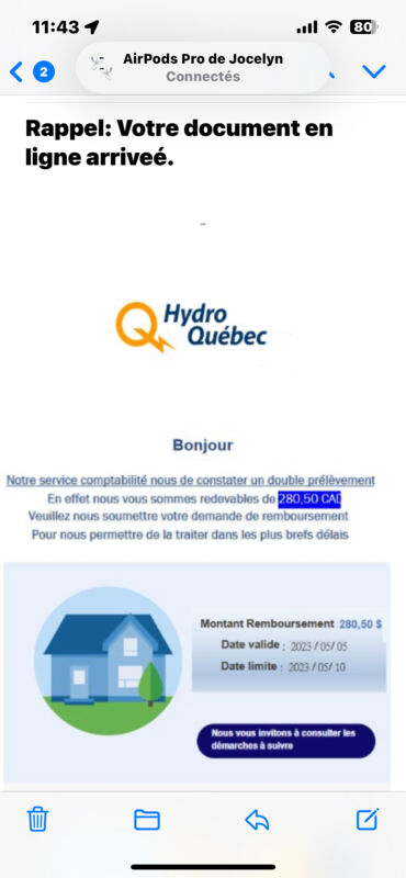 HYDRO-QUÉBEC | 22 signalements | 27 commentaires
